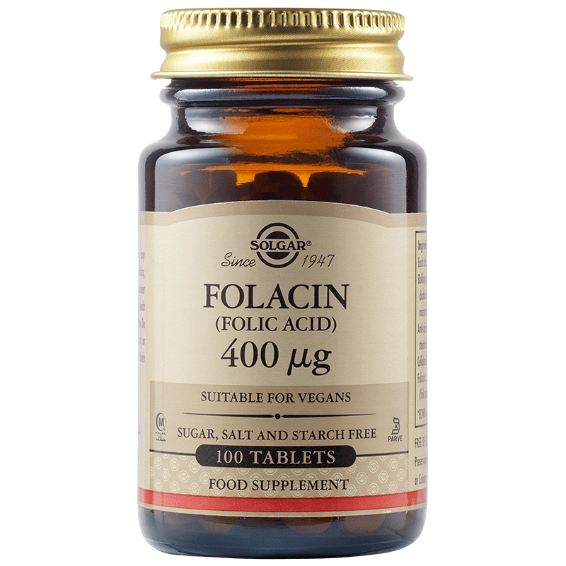 Фолиева киселина 400mcg таблетки - 100 броя | Solgar BG